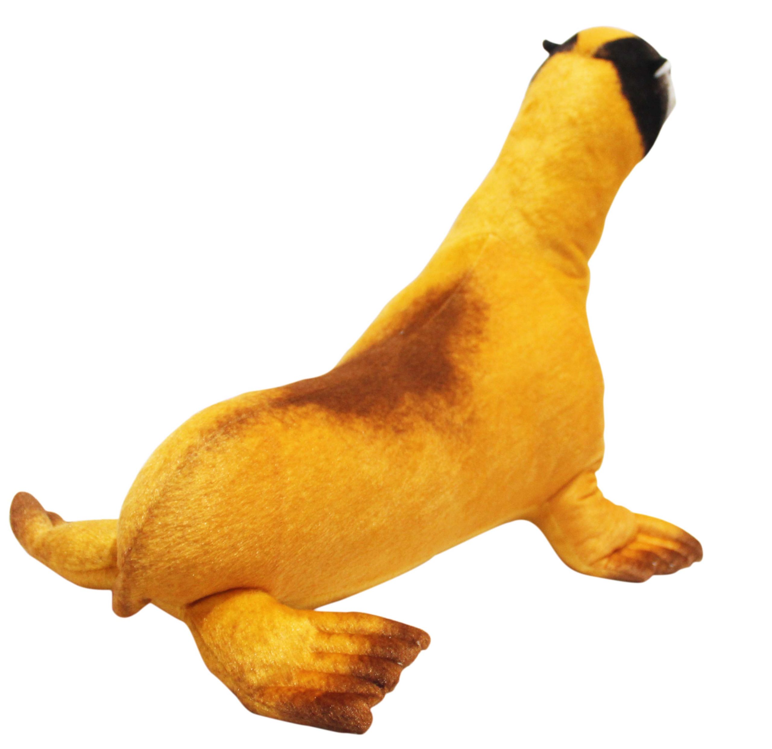 Foca caramelo realista de pelúcia – 44cm – Universo da Pelúcia